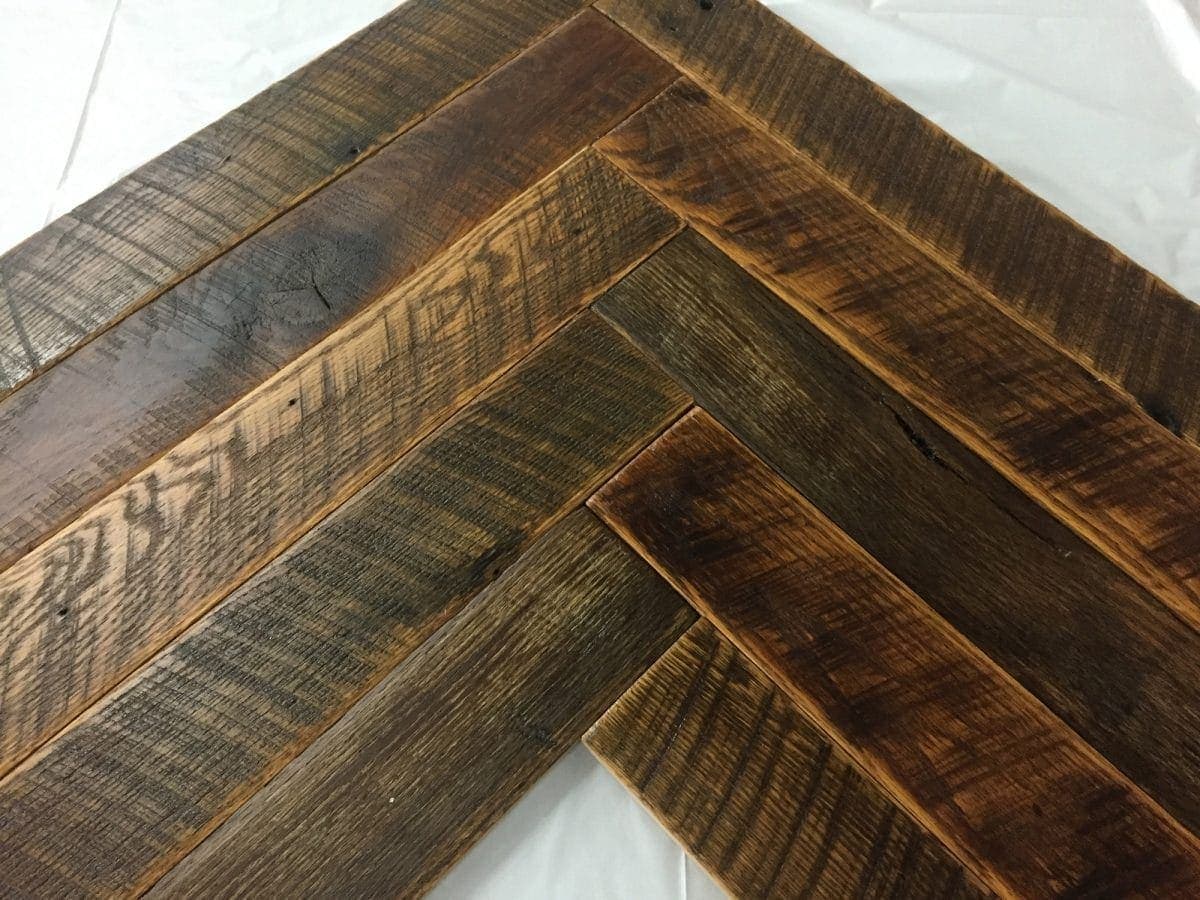 Reclaimed Herringbone Gallery - Signature Hardwoods