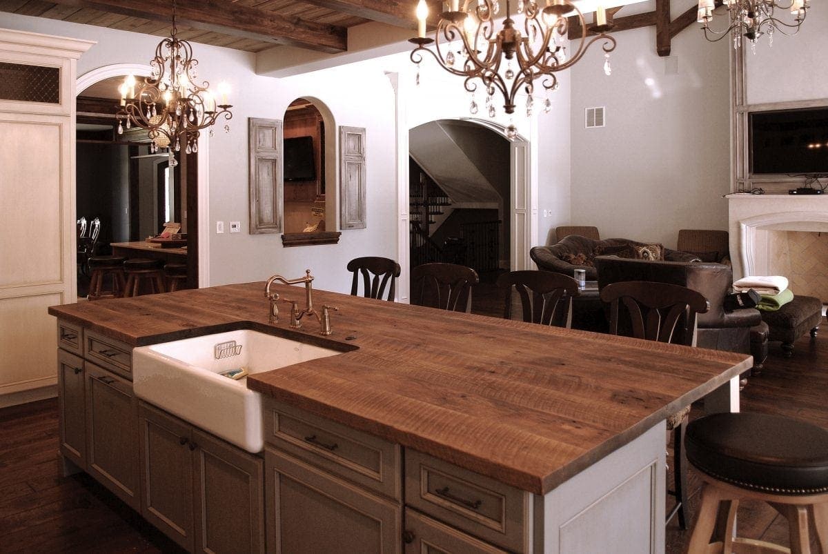 Reclaimed Kitchen Island Top Gallery - Signature Hardwoods