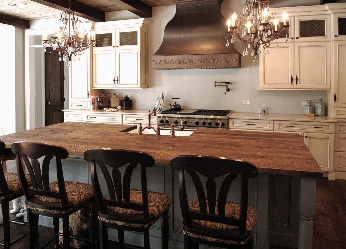 Reclaimed Kitchen Island Top Gallery - Signature Hardwoods