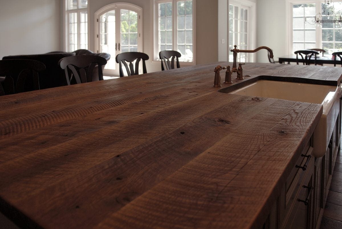 Reclaimed Kitchen Island Top Gallery - Signature Hardwoods